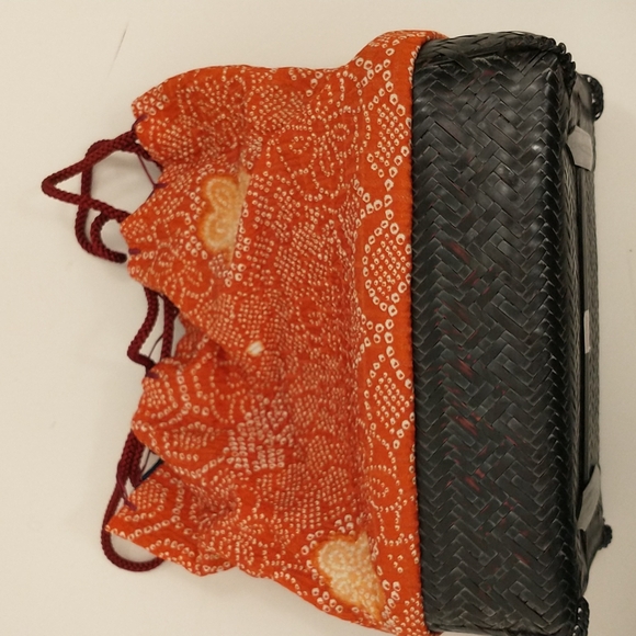 Vintage | Bags | Kinchaku Drawstring Purse Traditional Japanese Kimono ...